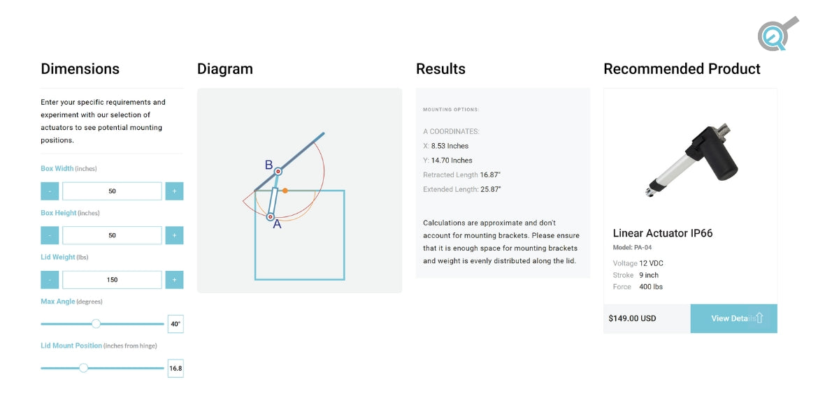 Using Our Calculator Tool To Select Linear Actuators Progressive Automations