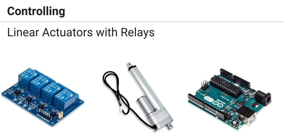 Using Relay And Arduino To Control Linear Actuator Progressive Automations