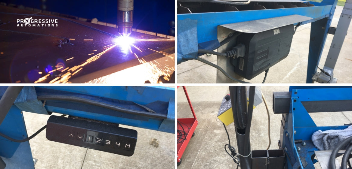 Plasma Cutter Machine DIY Lift System using Lifting Columns ...