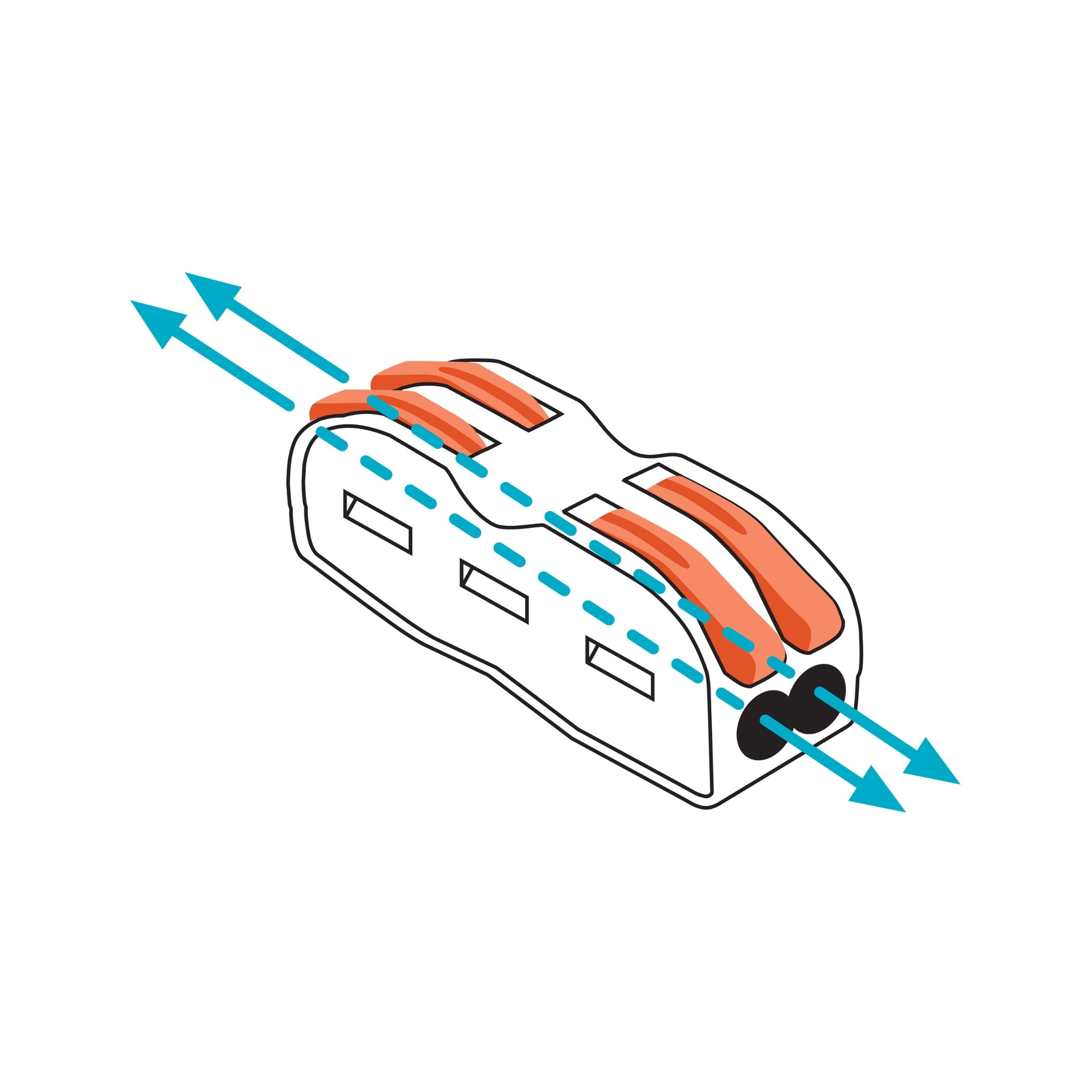 2-Way Reusable Wire Connector – 32A, 28–12 AWG | Quick Splice Solution ...