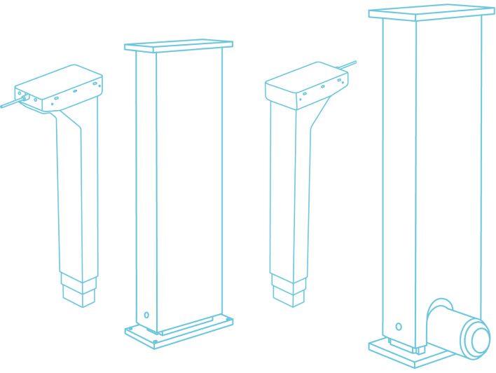 Electric Lifting Columns - Buy Telescopic Lifting Column Set ...
